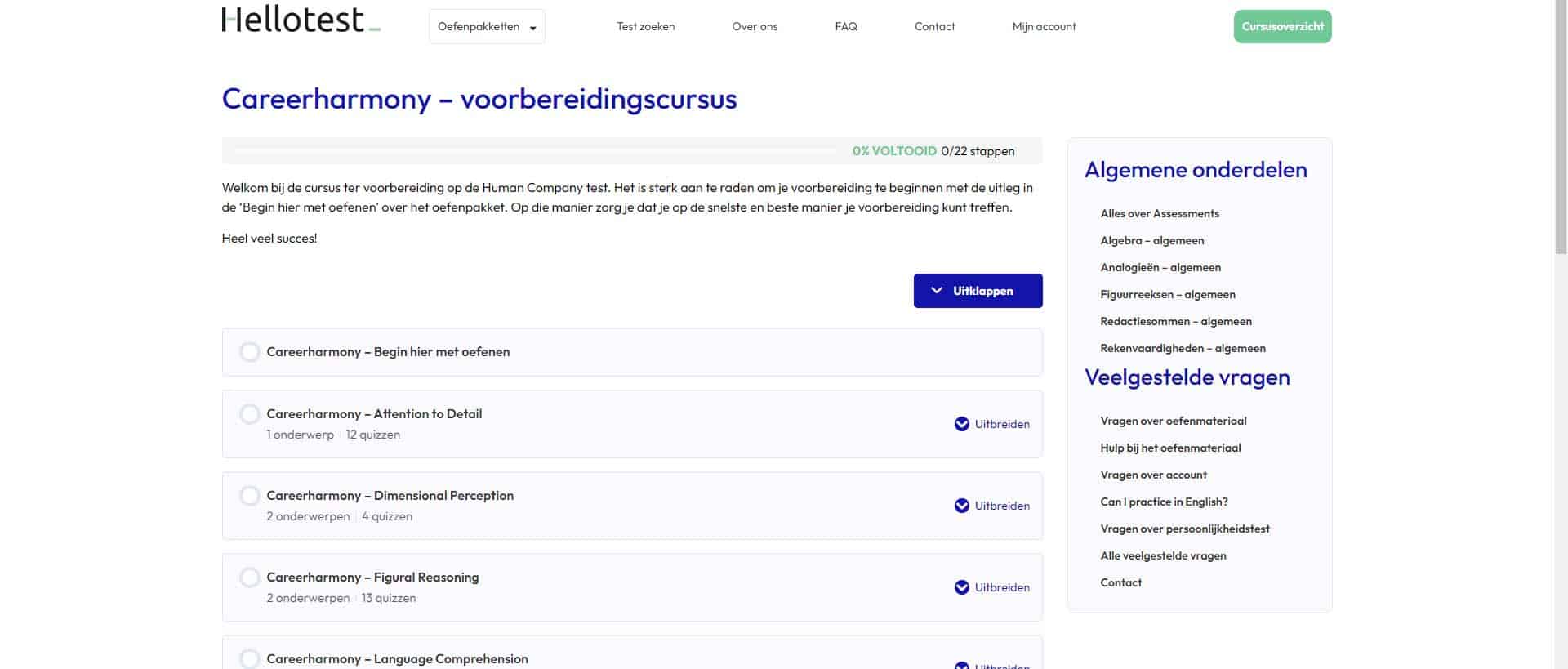Careerharmony oefenen | Gratis 5 oefentesten